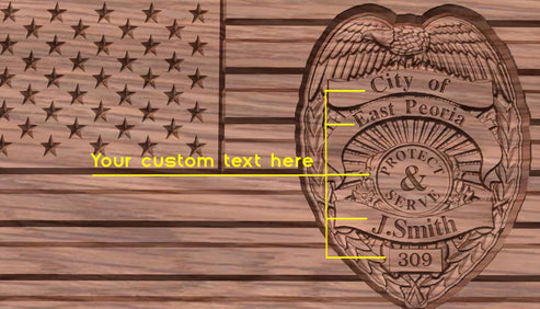 Unique Police Retirement Gift, Custom Thin Blue Line Flag w ...